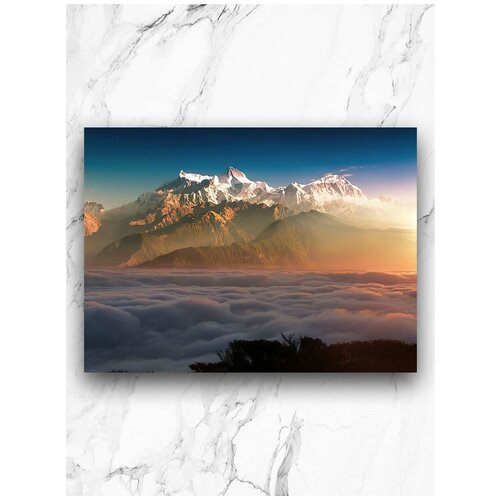 Картины для интерьера на холсте 60х80 см/ Природа / Горы / Облака