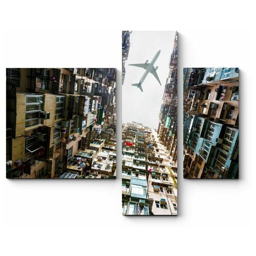 Модульная картина Пролетая над Гонконгом120x99