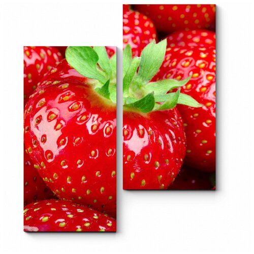 Модульная картина Спелые ягоды клубники 40x50
