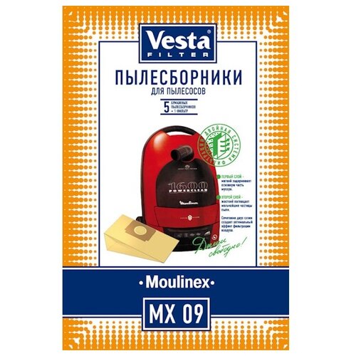 Vesta filter Бумажные пылесборники MX 09, 5 шт.