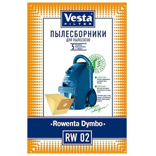 Vesta filter Бумажные пылесборники RW 02, бежевый, 5 шт.