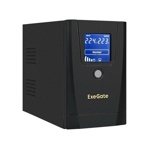 EXEGATE EX292769RUS ИБП Power Smart ULB-650. LCD. AVR.1SH.2C13 <650VA 360W, LCD, AVR,1 Schuko+2 C13, металлический корпус, Black>