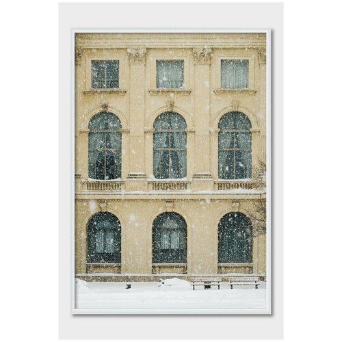 Постер для интерьера Postermarkt, 40х50 см в белой рамке, декор на стену Зима #93