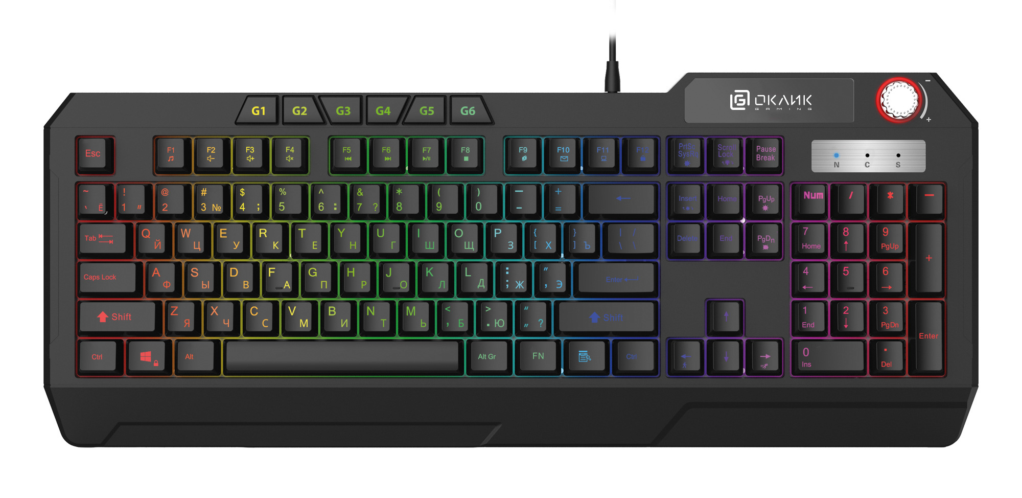 Проводная игровая клавиатура OKLICK 715G Black (1680657)