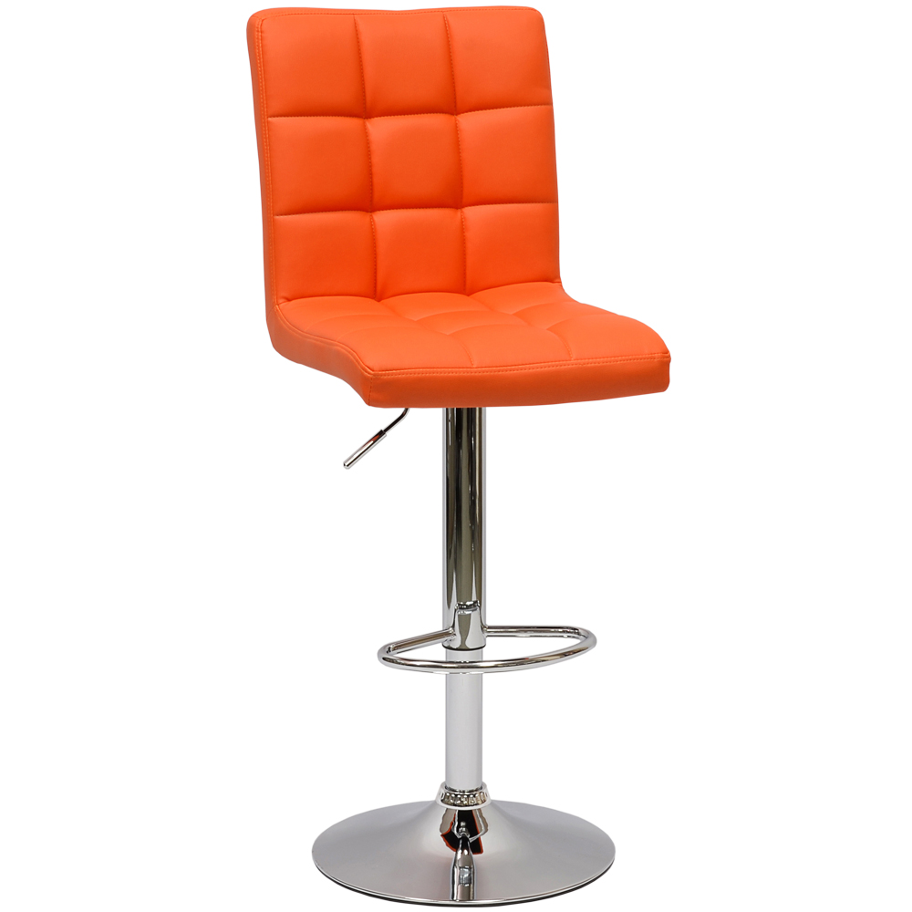 Барный стул Barneo N-48 Kruger оранжевая экокожа
