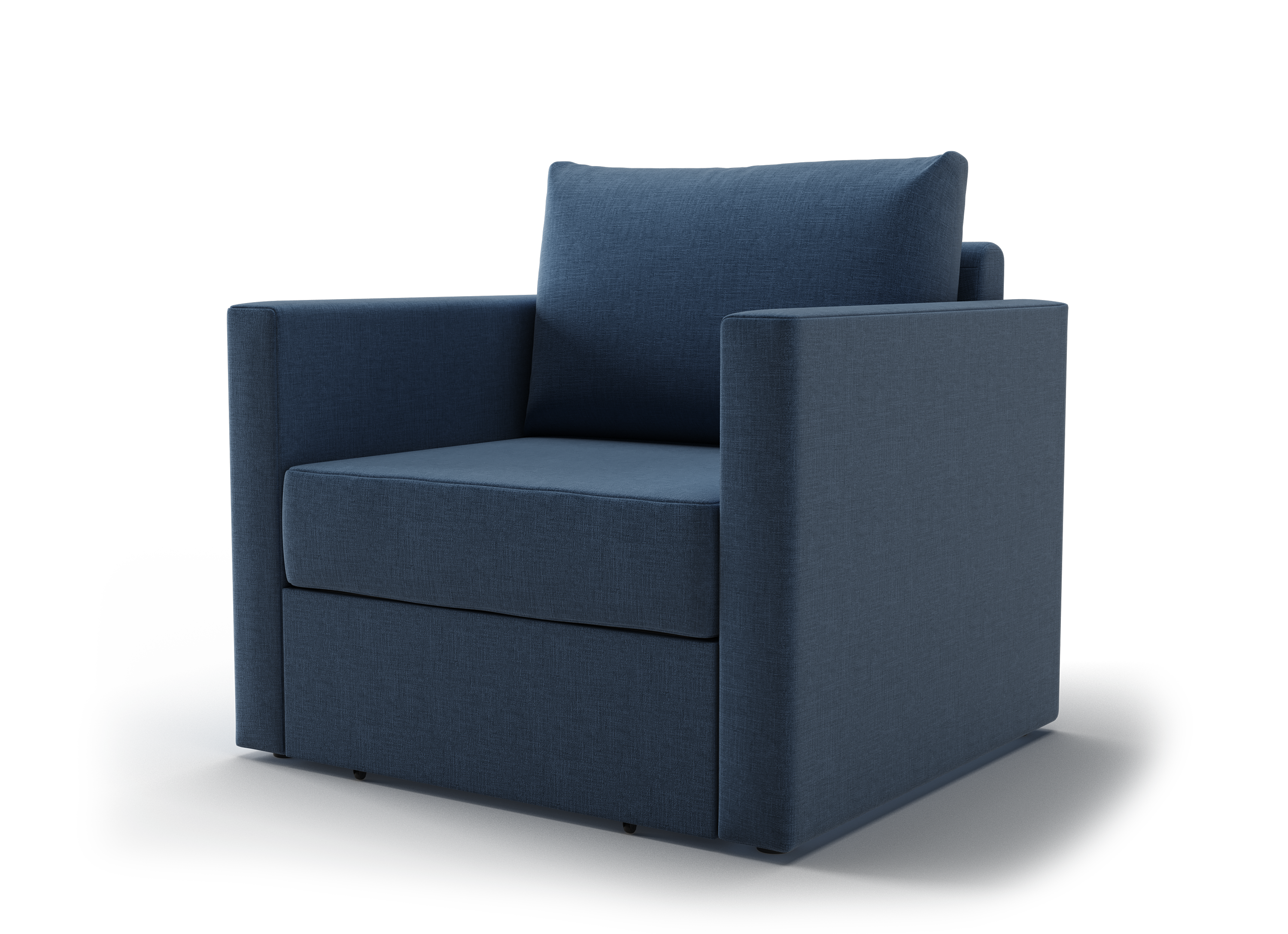 Кресло-кровать Salotti Альфа из рогожки темно-синий 93х83х90