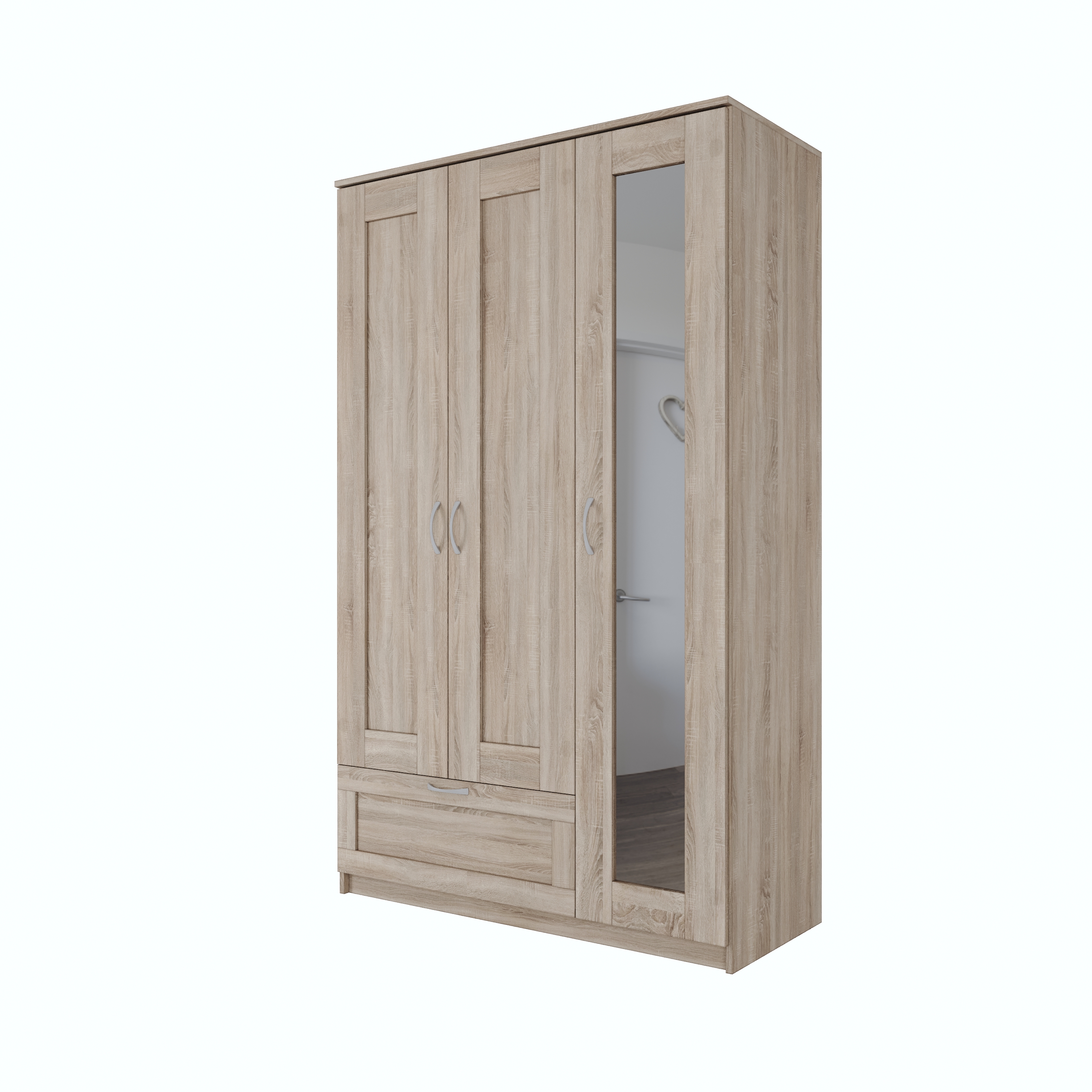 Шкаф комбинированный Шведский Стандарт Сириус (3 двери и 1 ящик) Сонома