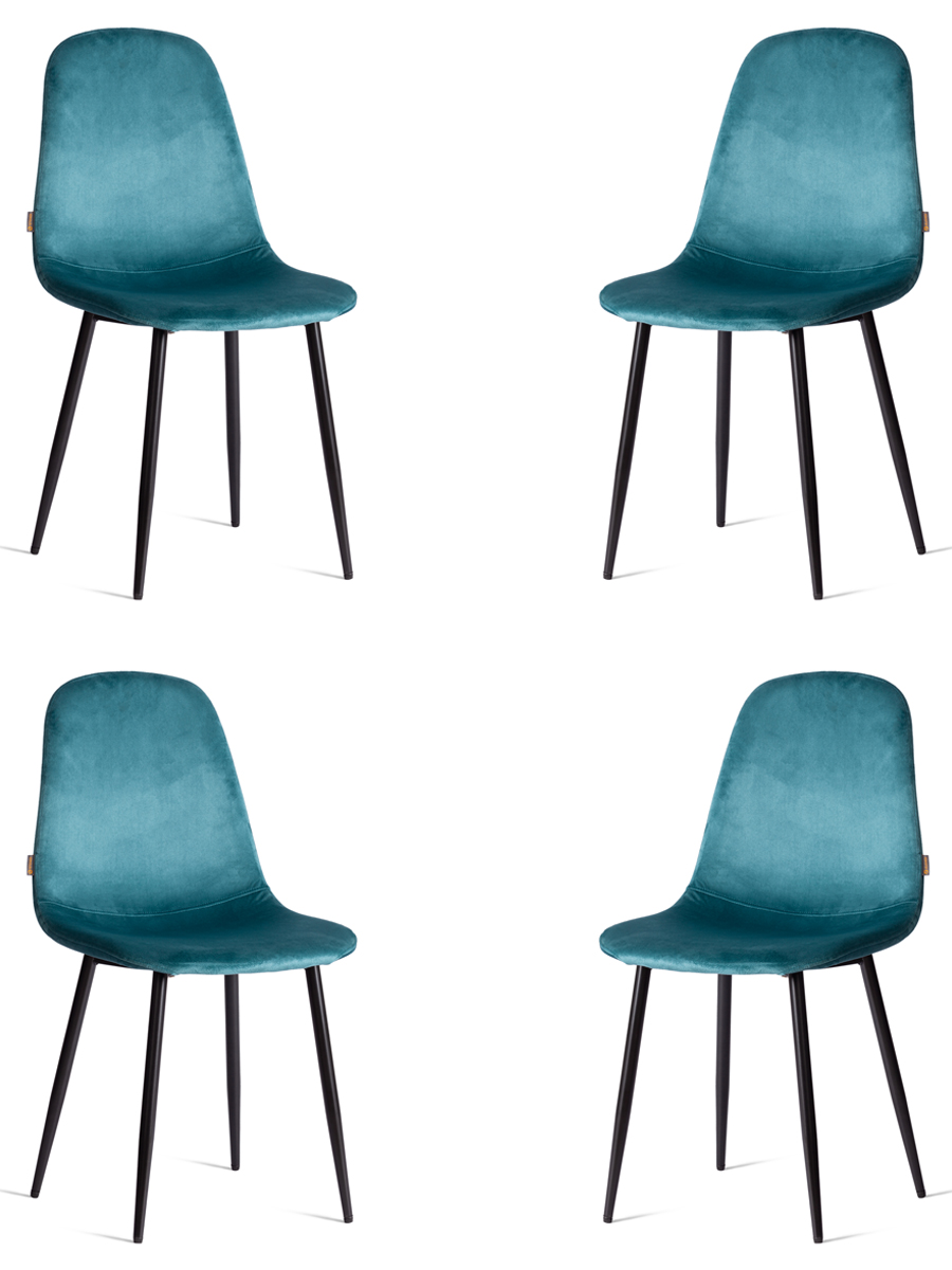 Комплект обеденных стульев TetChair BREEZE mod. JSC-58, 4 шт, синий, черный