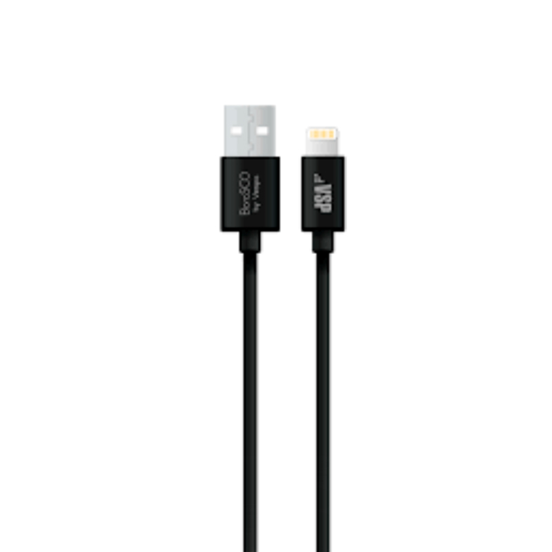 Кабель BoraSCO USB/Lightning 2А 3м, черный (50131)