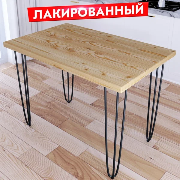 Стол кухонный Solarius Loft металл-дерево 70x60х75 черные ножки