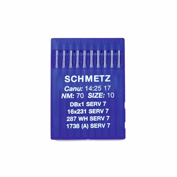 Иглы промышленные с тонкой колбой Schmetz 1738/DBx1 SERV7 70, 10 штук