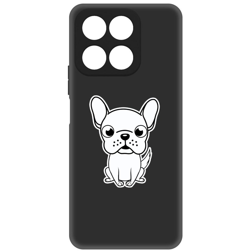 Чехол-накладка Софт Черно-белый щенок для Honor X8a