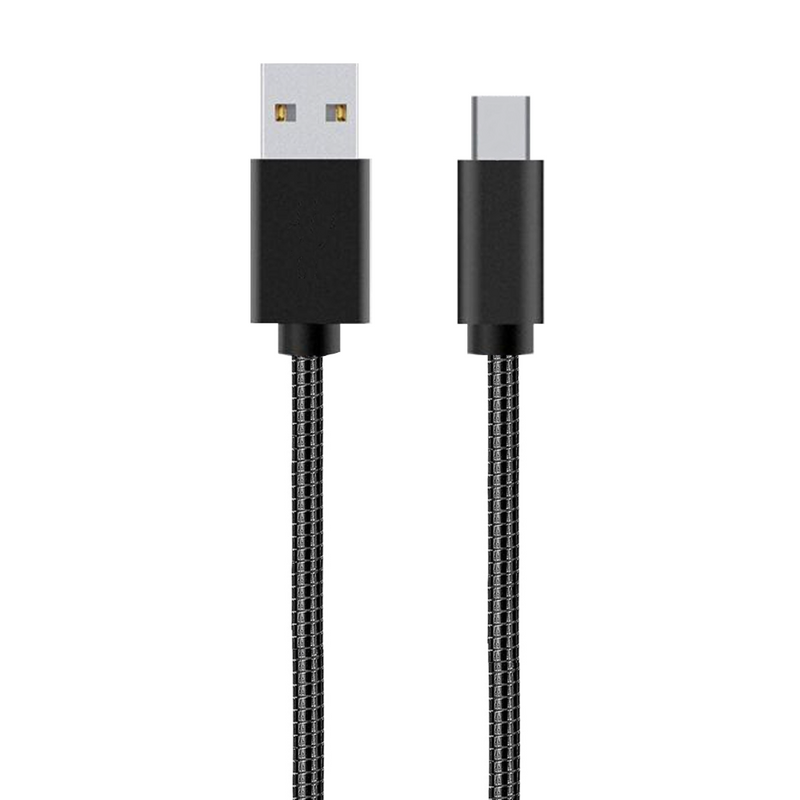 Дата-кабель USB 2.1A для Type-C More choice K31a металл 1м Black
