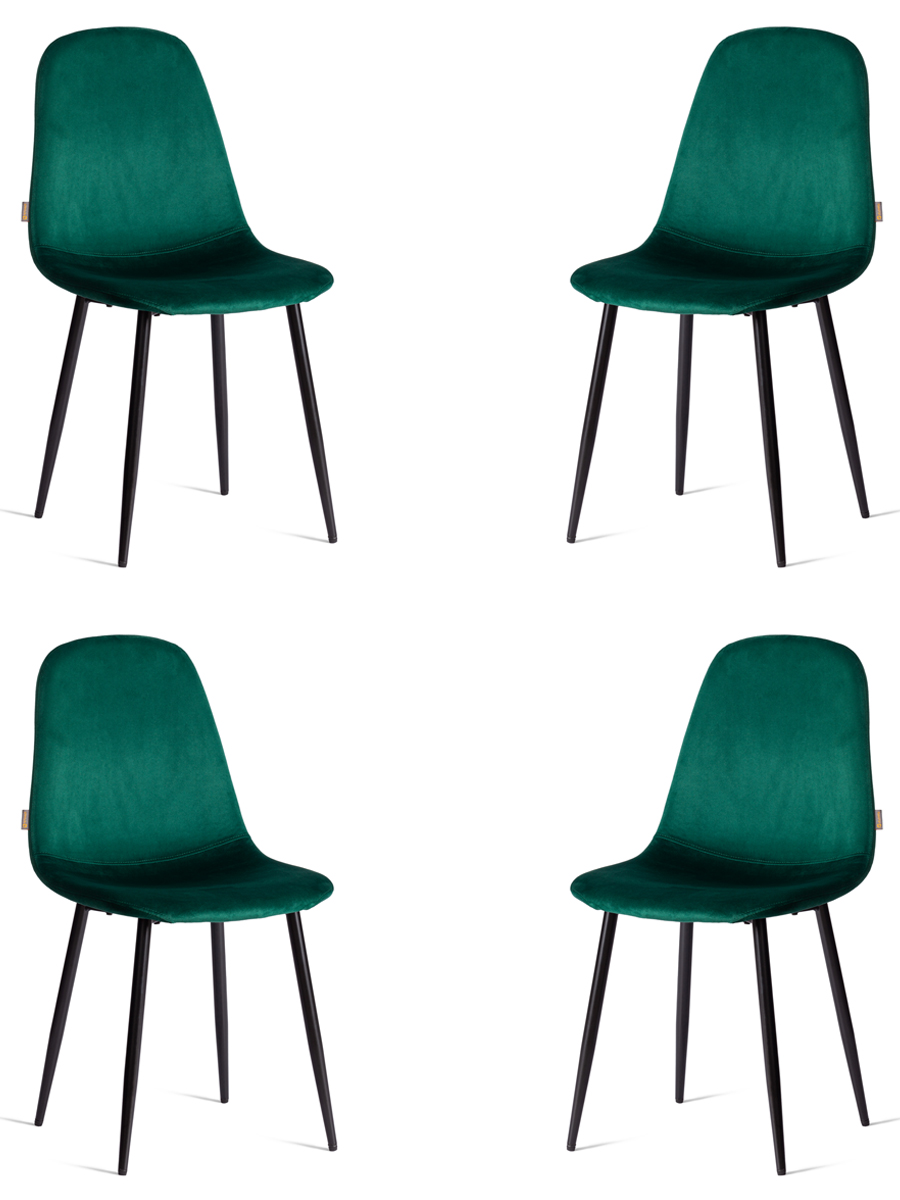 Комплект обеденных стульев TetChair BREEZE mod. JSC-58, 4 шт, зеленый, черный