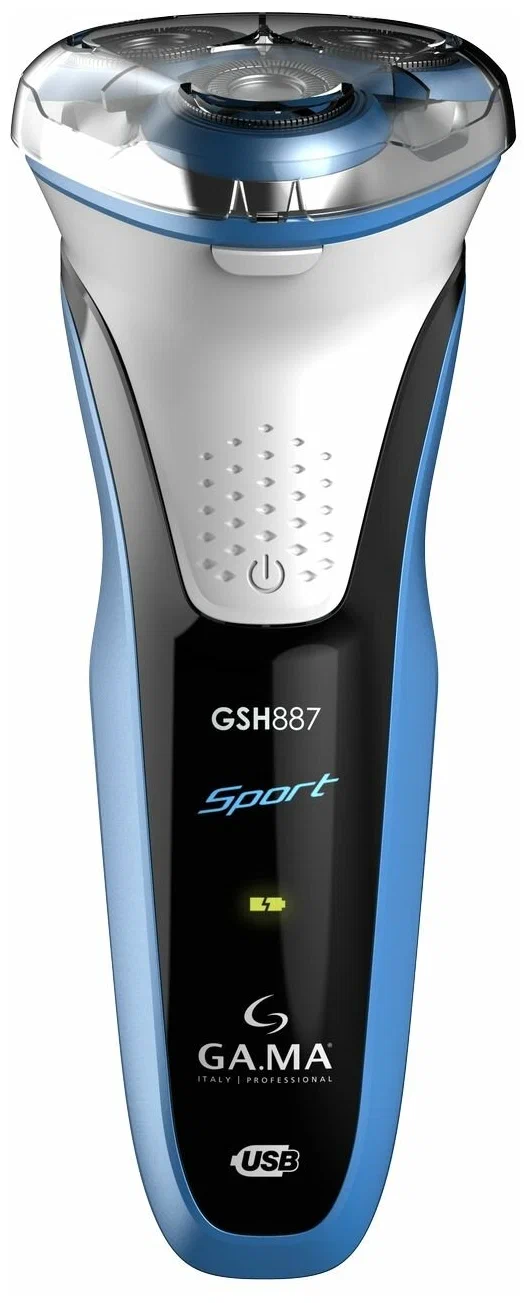 Электробритва GA.MA GSH887 WET-DRY-MS серый, голубой