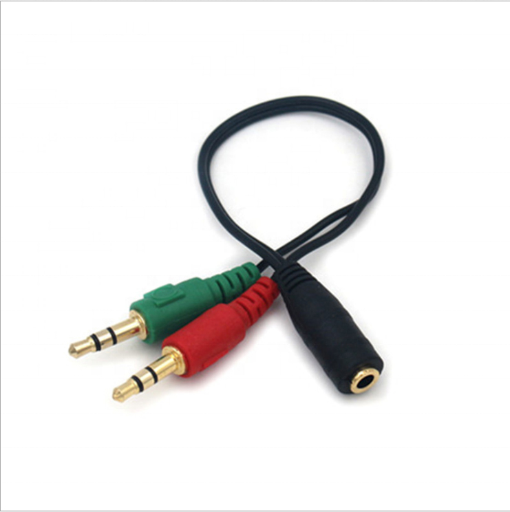 Переходник GSMIN RT-16 Mini Jack 3.5 мм 4pin на микрофон и наушники 2 x Mini Jack 3.5мм