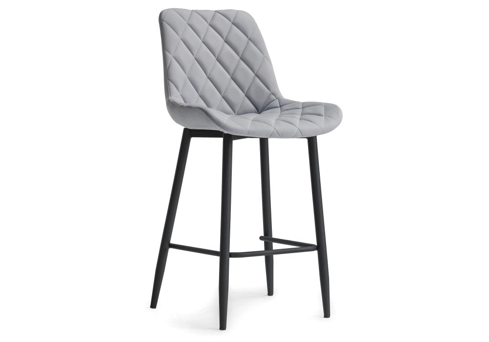 Полубарный стул Woodville Баодин К Б/К светло-серый/черный