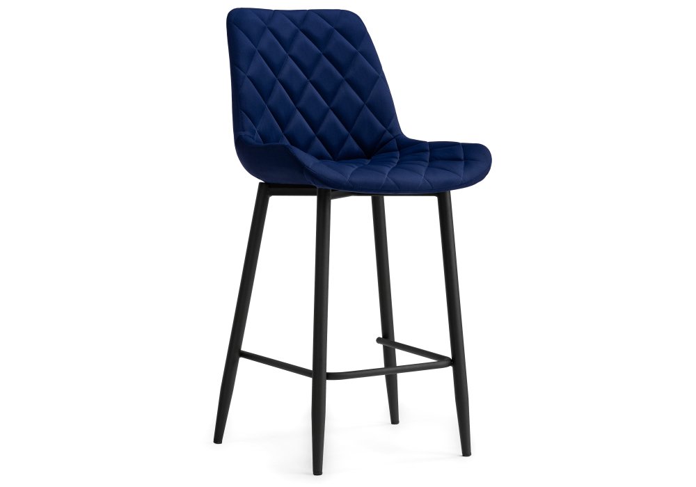 Полубарный стул Woodville Баодин Б/К синий/черный