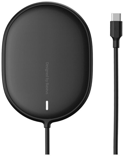 Беспроводное зарядное устройство Baseus Light Magnetic Wireless Charger Black (WXQJ-01)