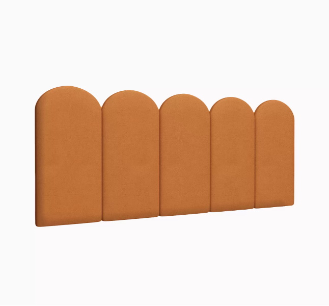 Мягкое изголовье кровати Velour Orange 30х60R см 2 шт.