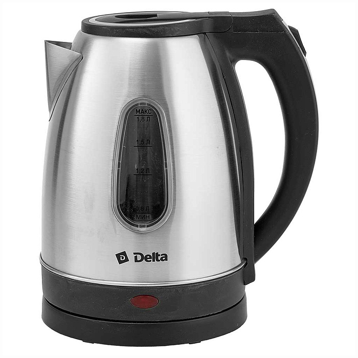 Чайник электрический Delta DL-1114 1.8 л серый, черный