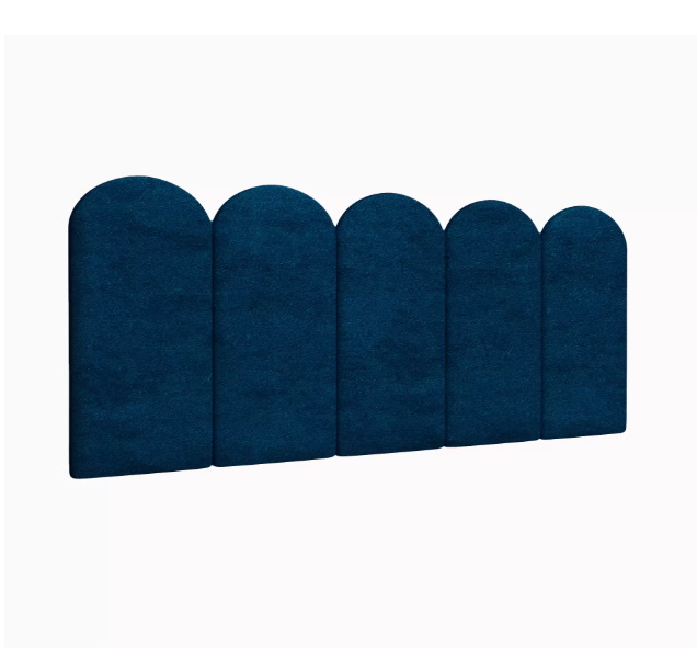 Мягкое изголовье кровати Velour Blue 30х60R см 4 шт.