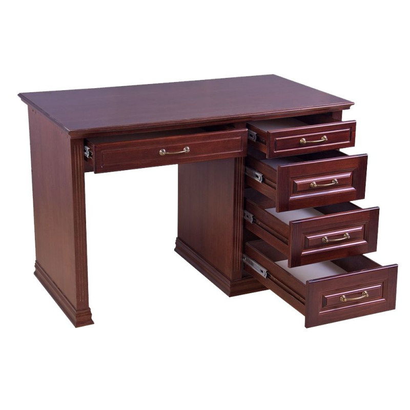 Письменный стол QualisMebel №1, 120х75х60 см, могано 3
