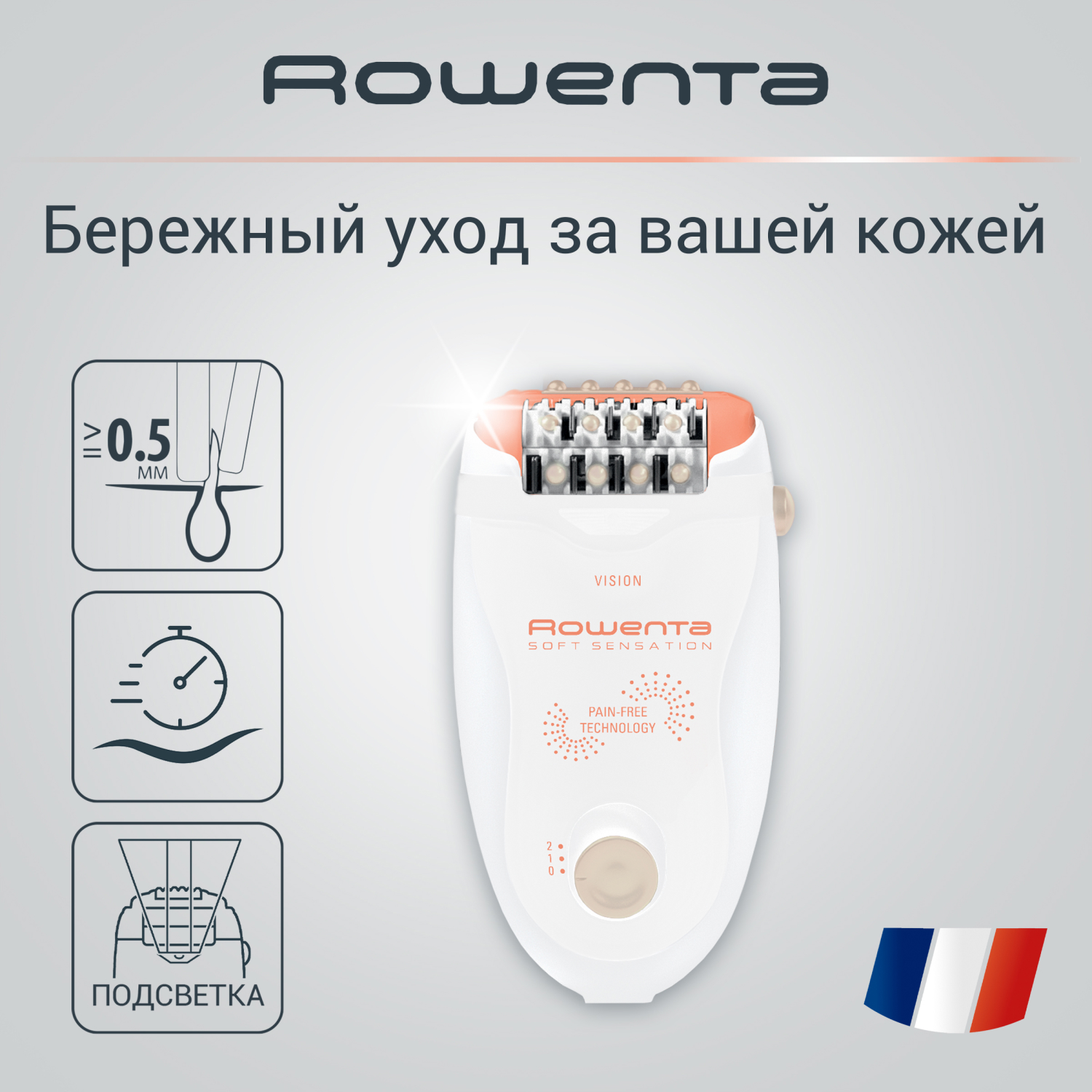 Эпилятор Rowenta Soft Sensation EP5700F0 White