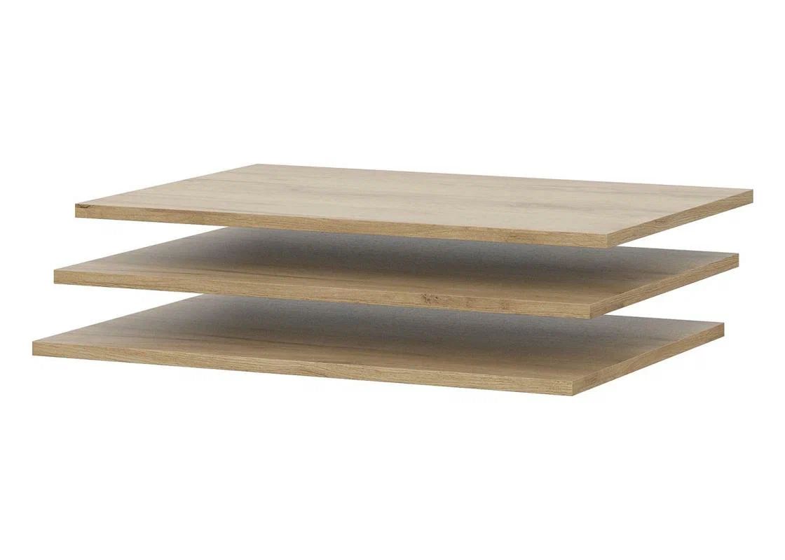 SV-Мебель Полки для шкафа двухстворчатого МСП 1 (комплект из 3х полок) (Дуб Золотой)