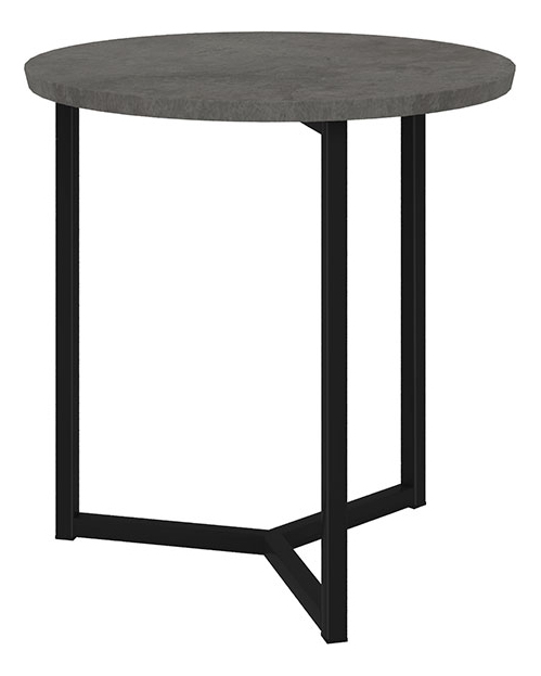 Журнальный столик круглый матовый чёрный Ангара 50х50х50,4 см Современный стиль, Лофт, Ска