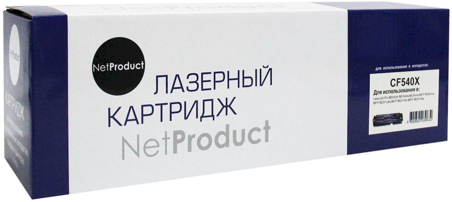 Картридж для лазерного принтера NetProduct №203X CF540X Black