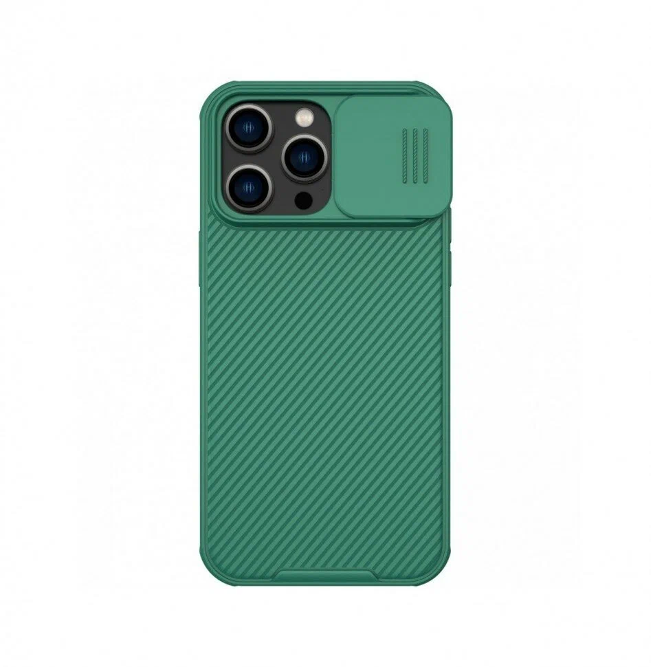 Чехол из пластика и TPU Nillkin CamShield Pro для iPhone 14 Pro Max, зеленый