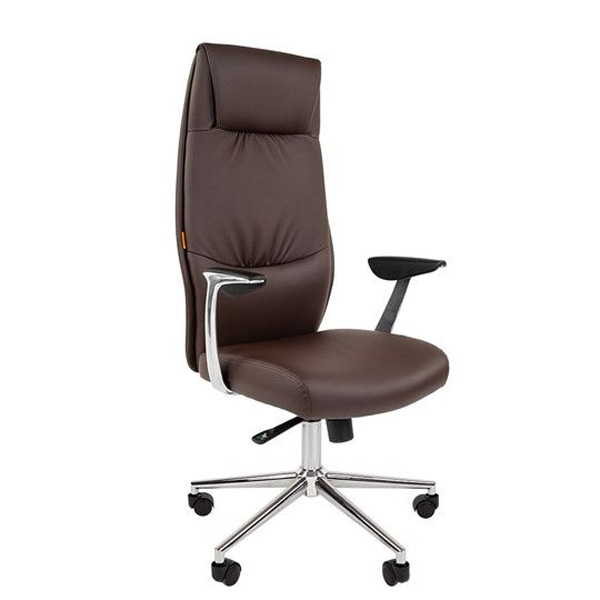 Эргономичное компьютерное кресло Chairman VISTA экокожа коричневый