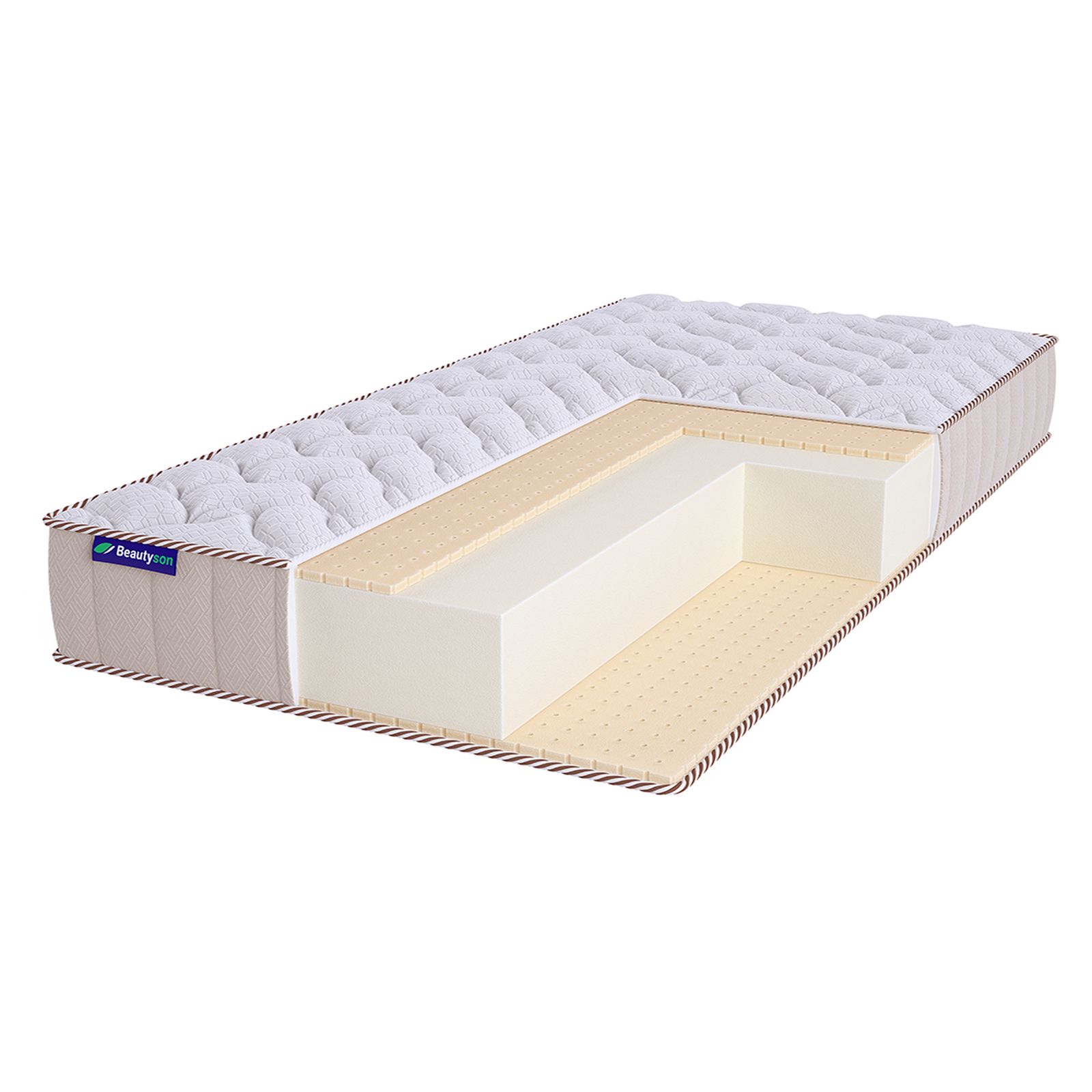 Матрас Beautyson Roll Foam Hard 14 Latex Double Lux, 95х185, 18 см, беспружинный