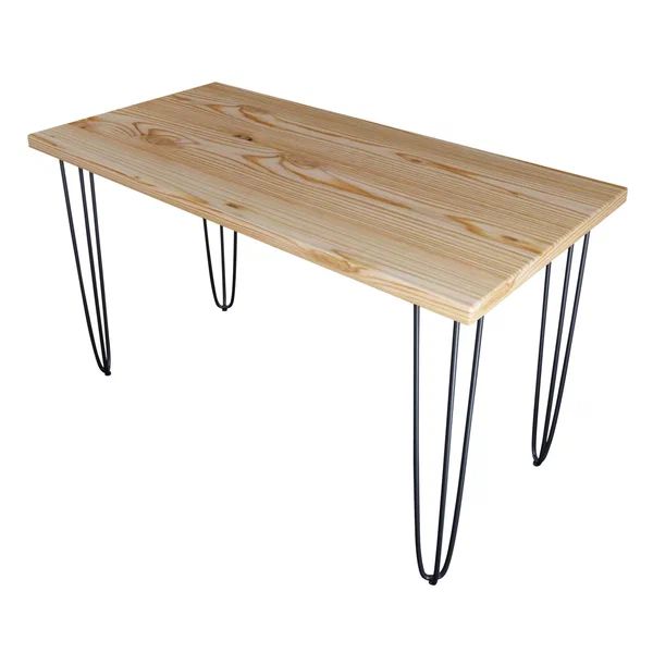 Стол кухонный Solarius Loft металл-дерево 130х80х75, без шлифовки, черные ножки-шпильки