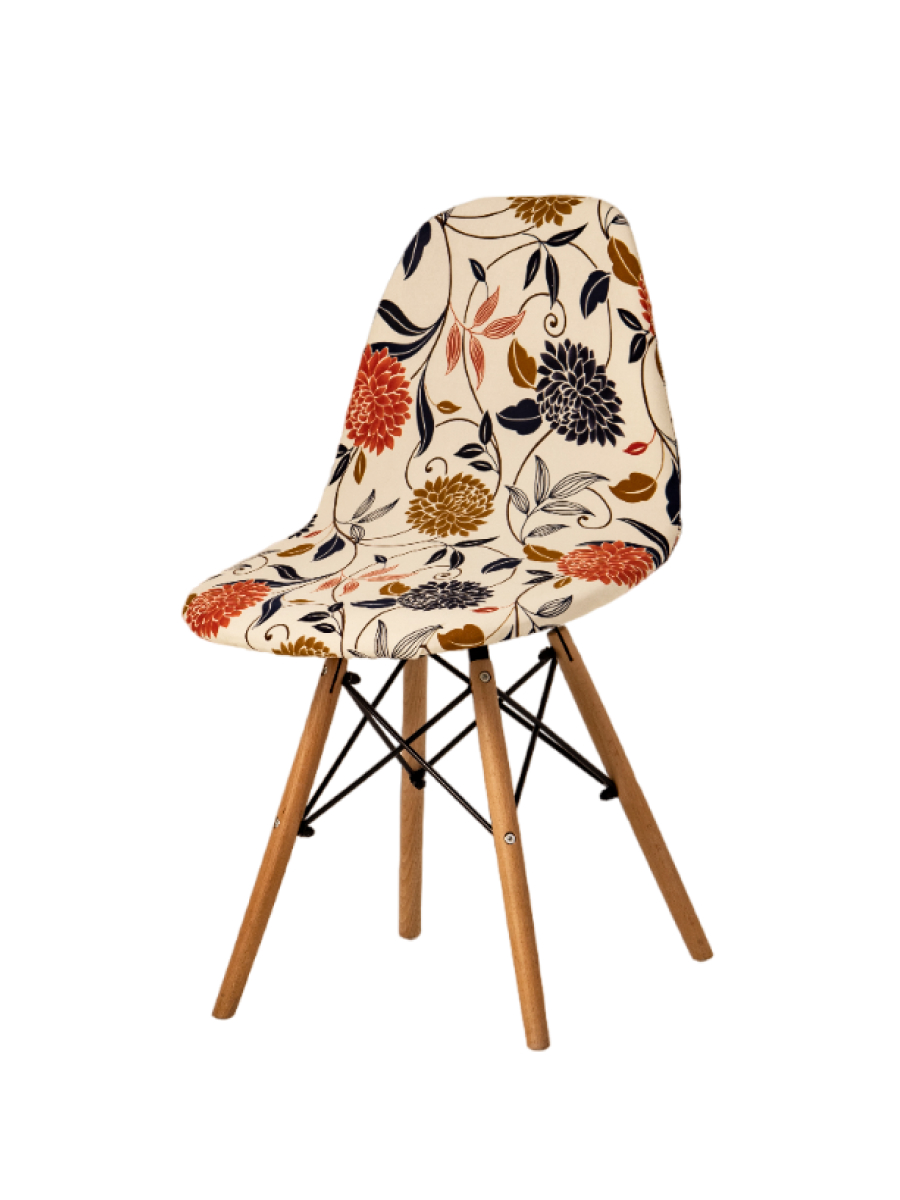 Чехол LuxAlto на стул со спинкой Eames, Aspen, Giardino, Пионы, 1 шт. (11624)