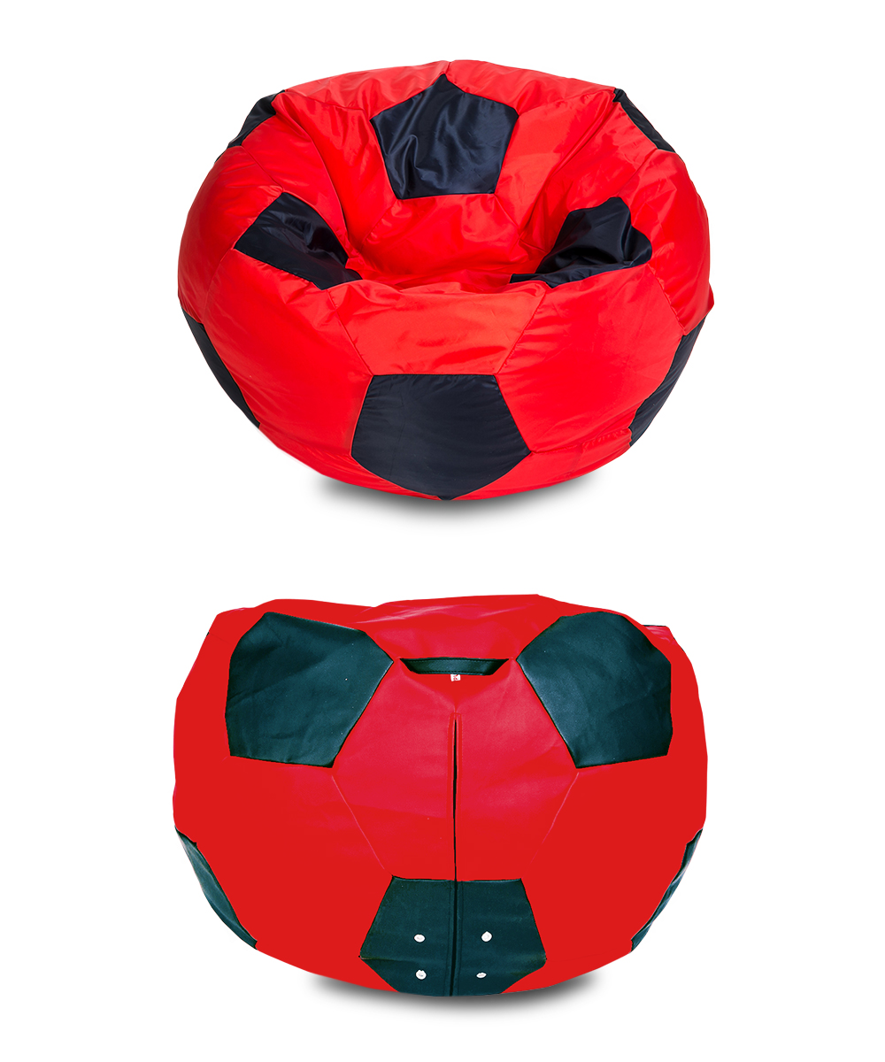 Кресло-мешок WowPuff Мяч Футбольный большой Красно-черн