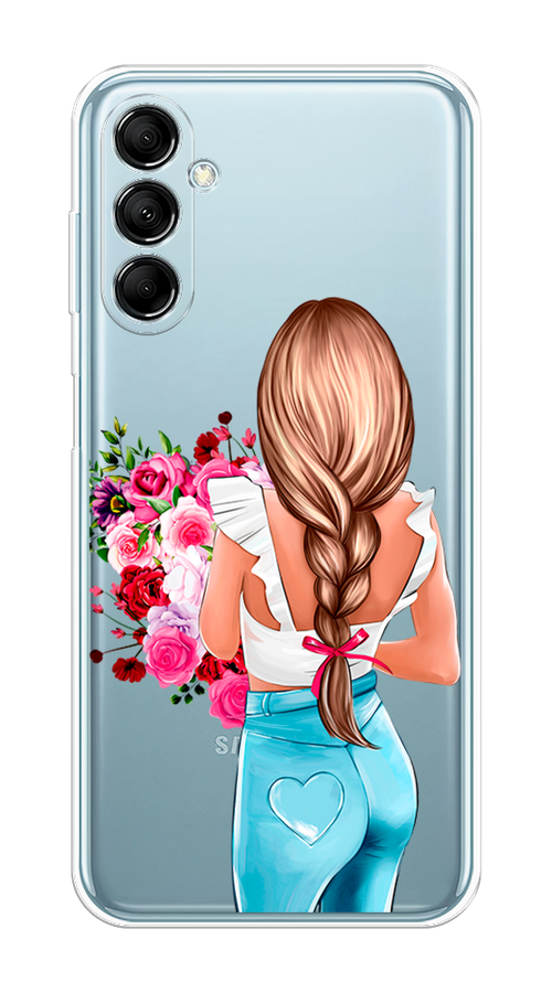 Чехол на Samsung Galaxy M14 5G "Девушка с цветами"