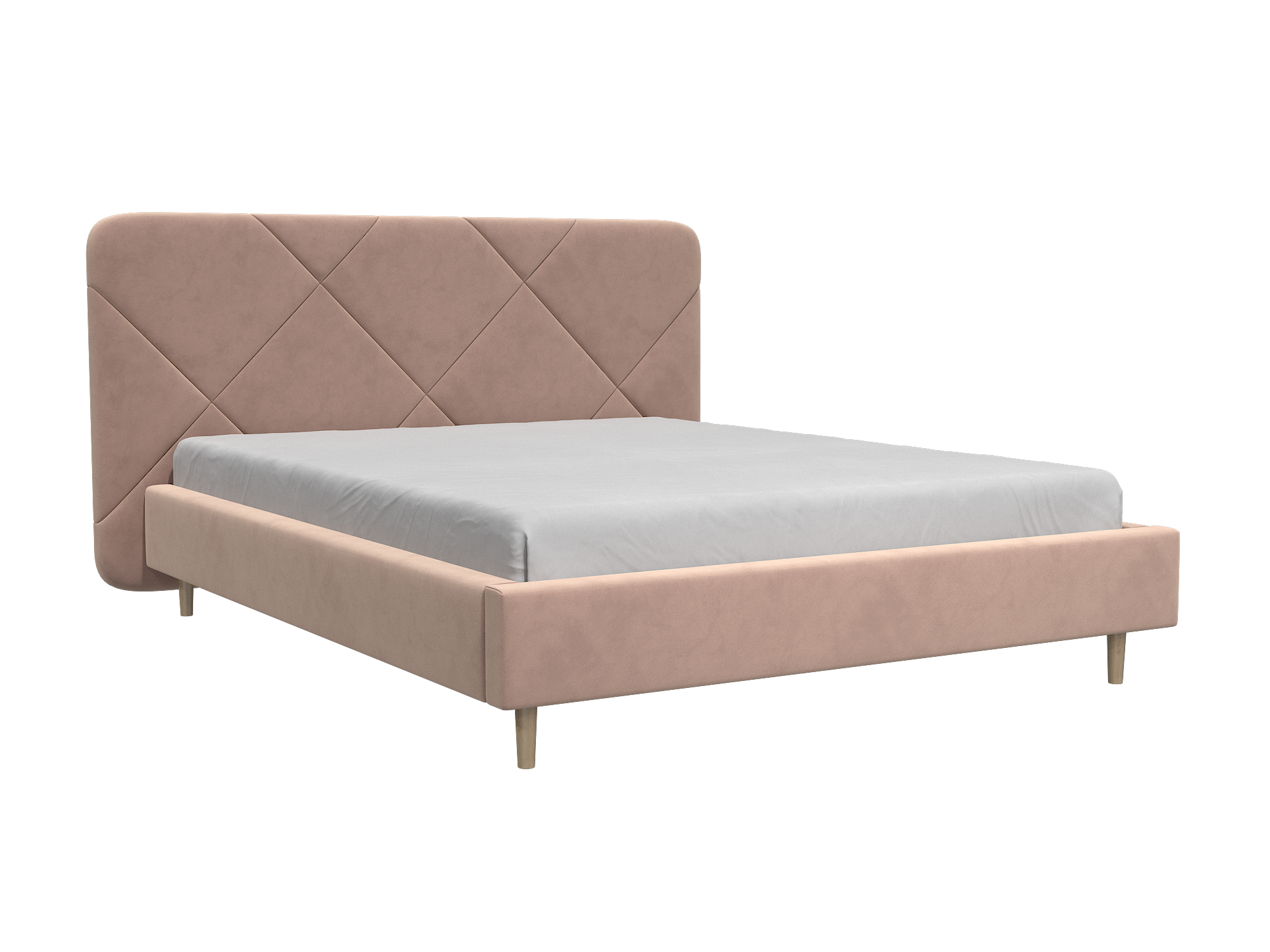 Кровать Bravo Мебель Лима 160х200 с ПМ Пудровый Вариант 1