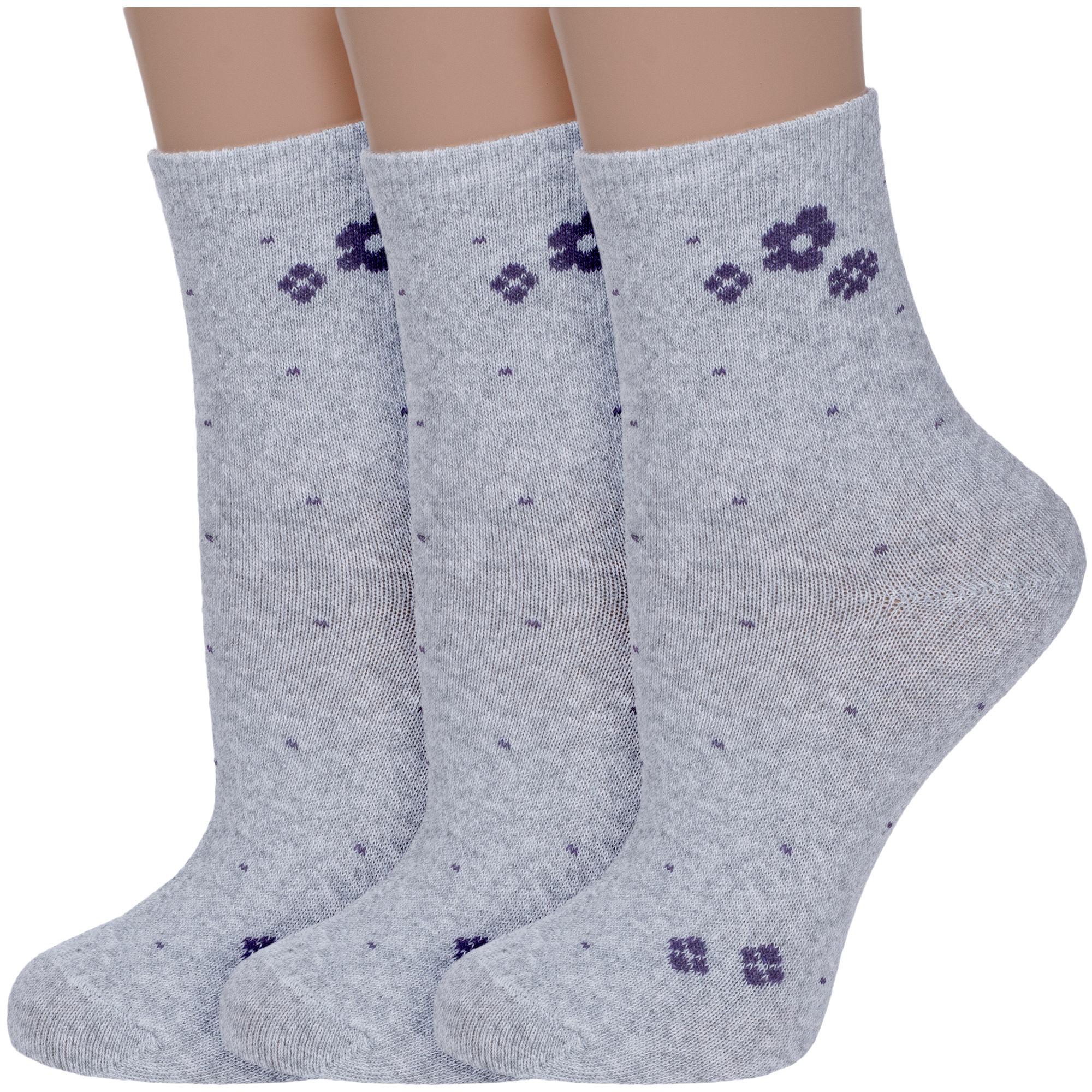 Комплект носков женских Альтаир 3-С47 серых 23