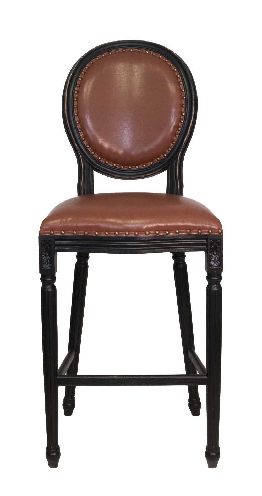 Барный стул Mak-interior CF-1808-B, черный/коричневый