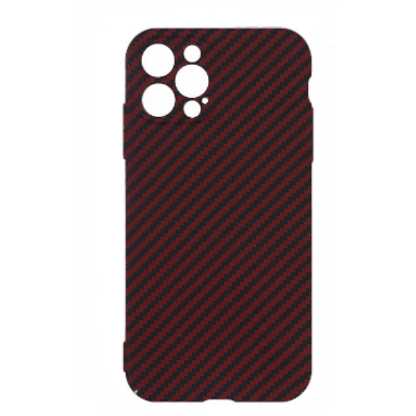 Чехол Iphone 12 Pro Max Luxo Carbon Matte, красный
