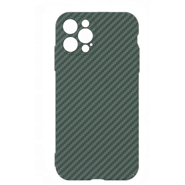 Чехол Iphone 12 Pro Max Luxo Carbon Matte, зеленый