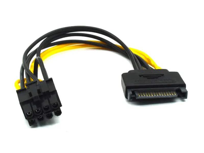 Кабель GCR SATA 15 pin-PCI-e 8 pin вилка-розетка м GCR-50865