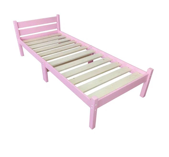 Кровать односпальная Solarius, Классика Компакт 90х190, цвет розовый