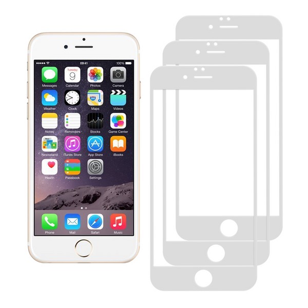 Комплект из 3х стекол  Krutoff для iPhone 6/6S белое