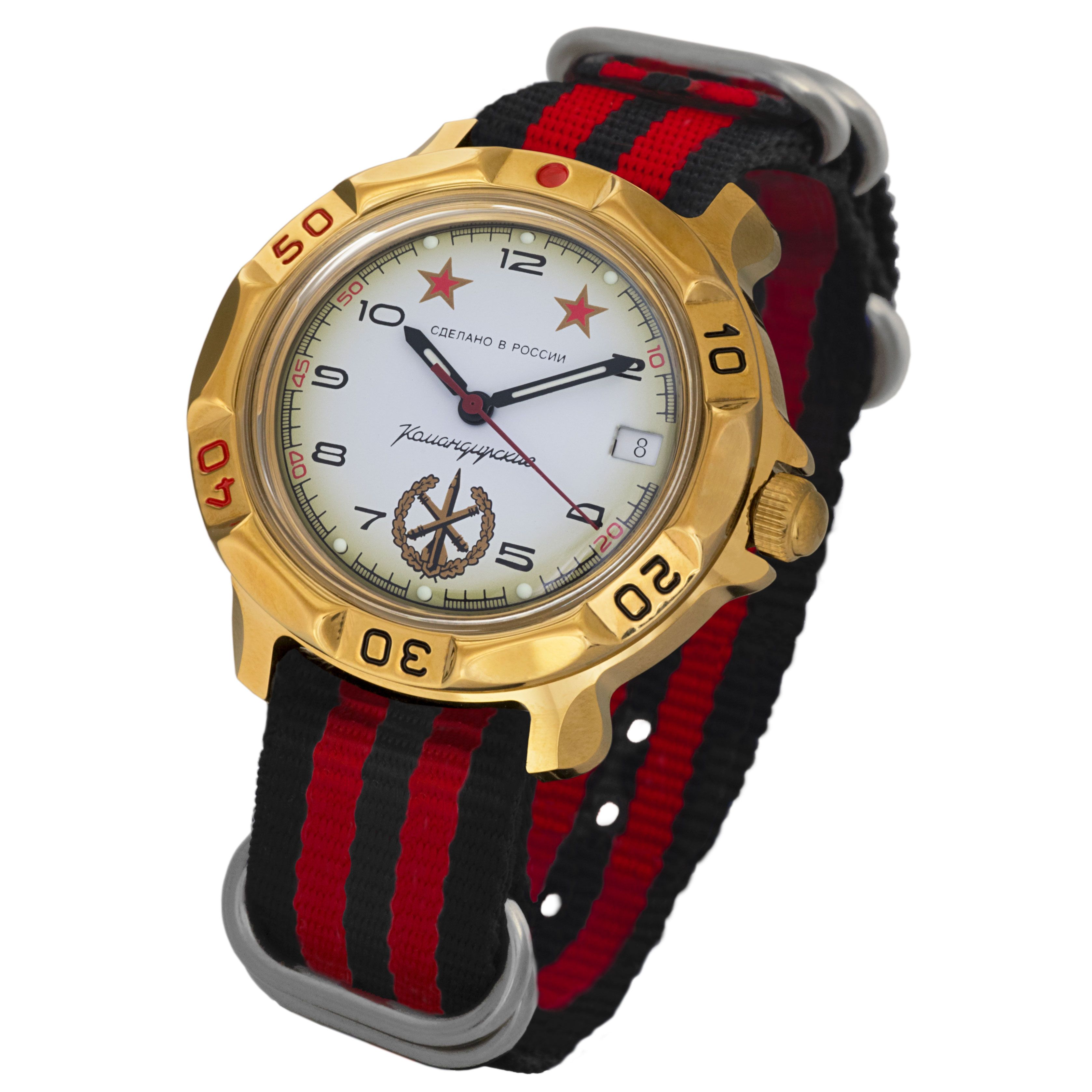 Наручные часы мужские Восток 819075 черные/красные