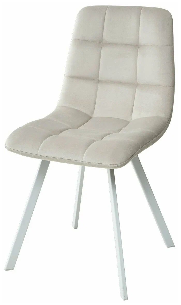 Комплект стульев 4 шт. M-City CHILLI SQUARE, серебристо-серый/белый