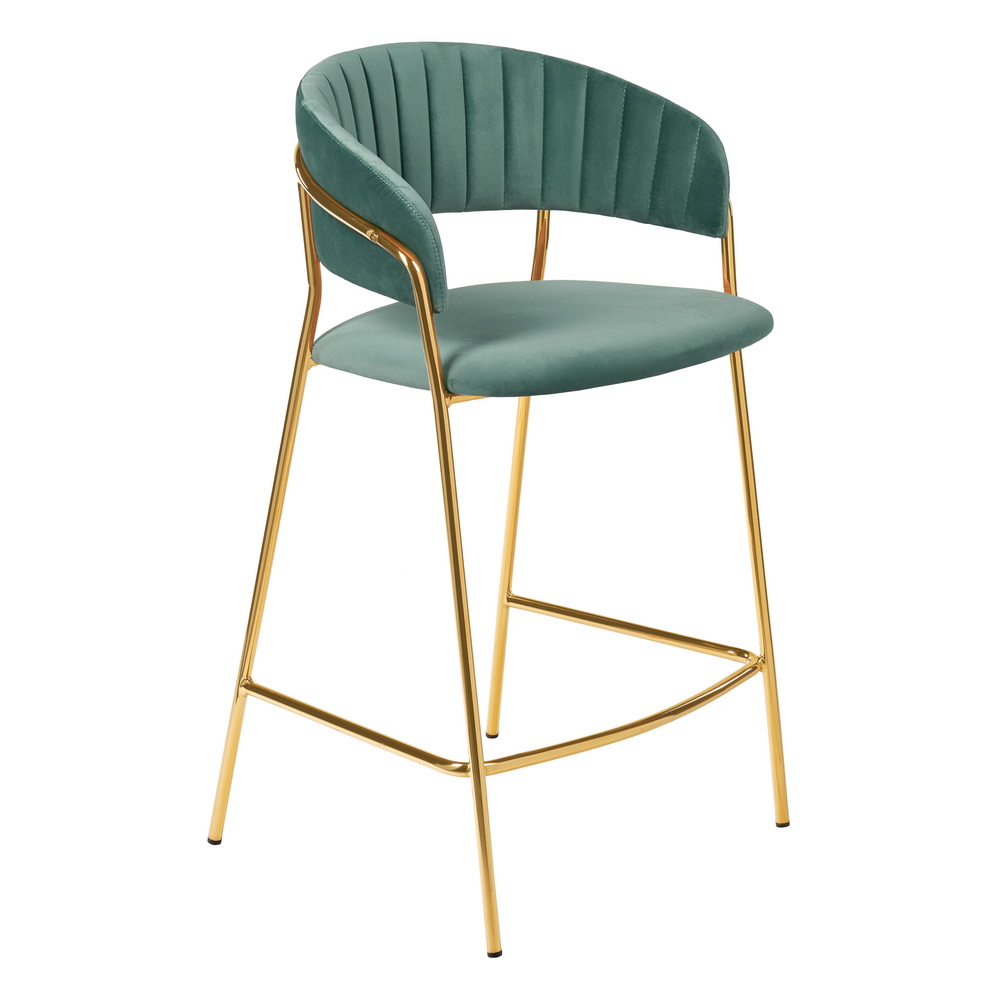 Полубарный стул Bradex Turin FR 0913, мятный/золотистый