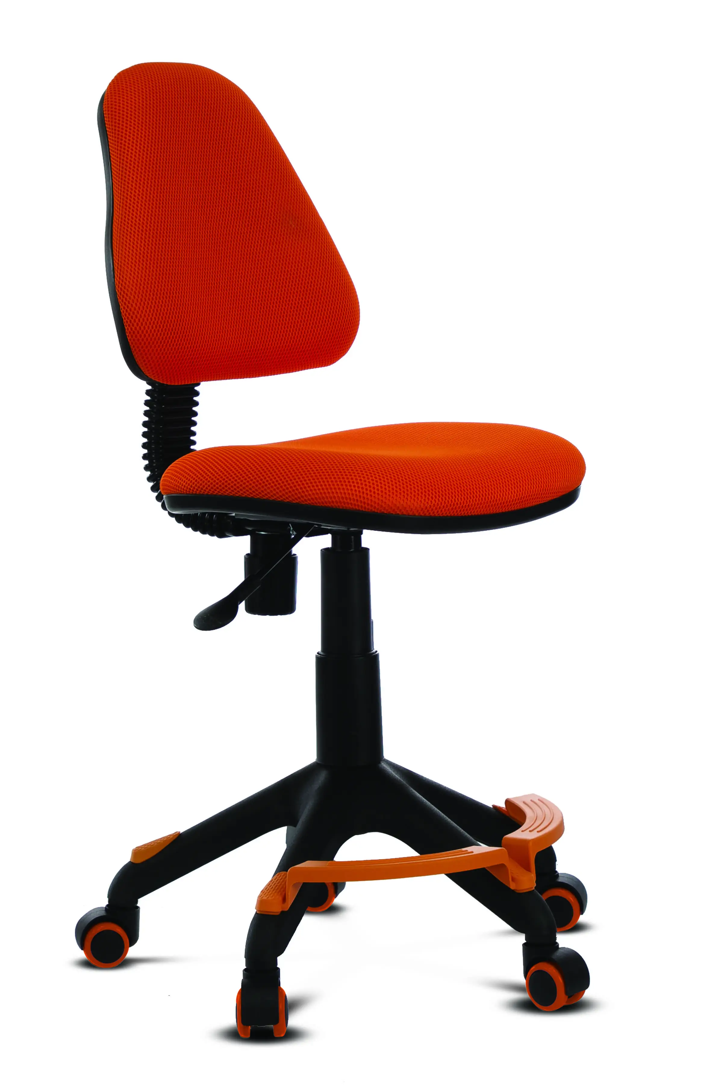 Кресло детское Бюрократ Kd-4-f оранжевый TW-96-1 крестов. пластик подст.для ног
